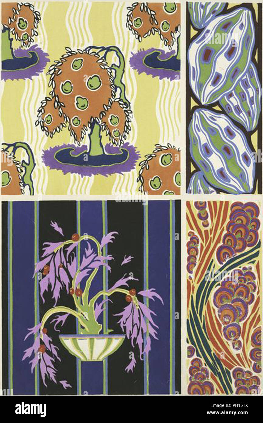 vintage Art Deco era pattern design Stock Photo - Alamy