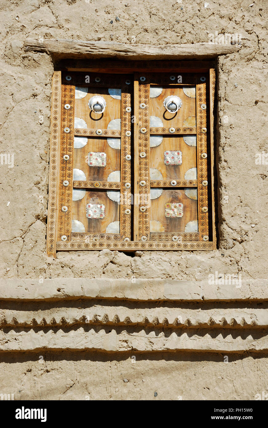 Traditional window of Timbuktu, a Unesco World Heritage Site. Mali ...