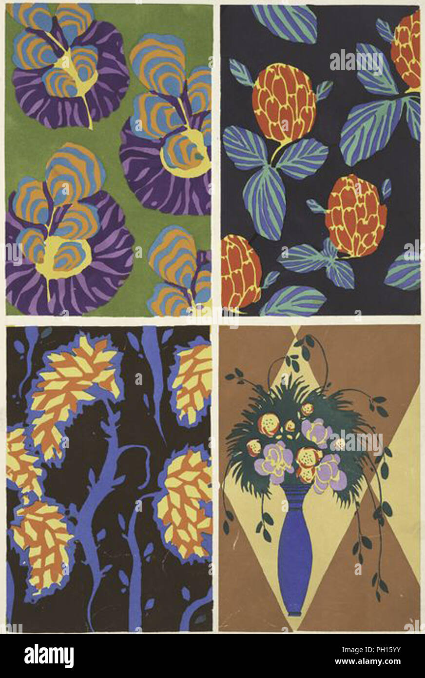 vintage Art Deco era pattern design Stock Photo - Alamy