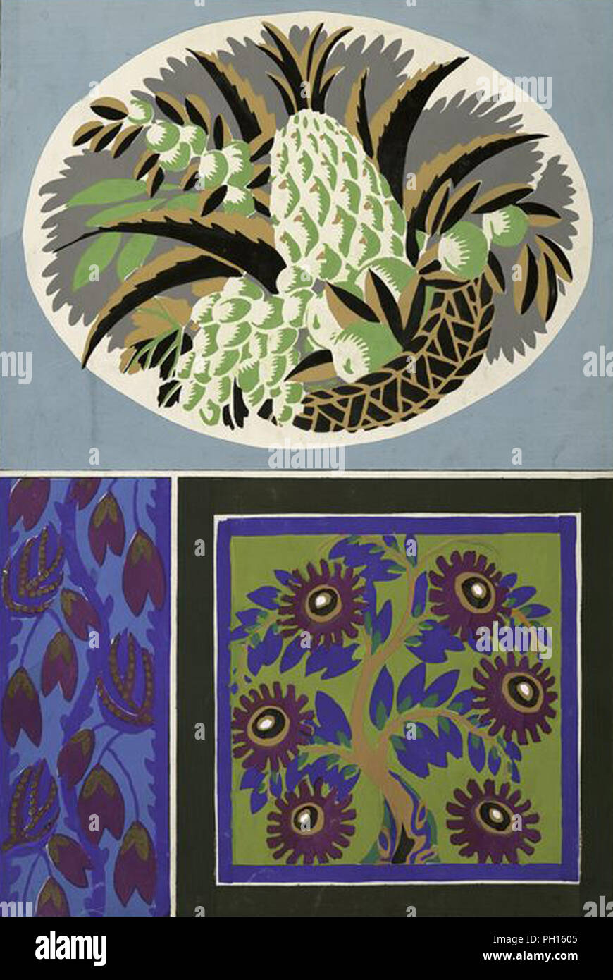 vintage Art Deco era pattern design Stock Photo - Alamy