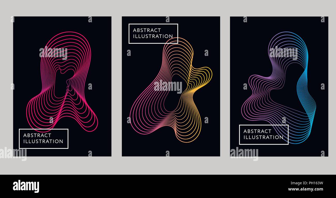 Abstract Creative design 3d flow shape Liquid Vector illustration Stock ...