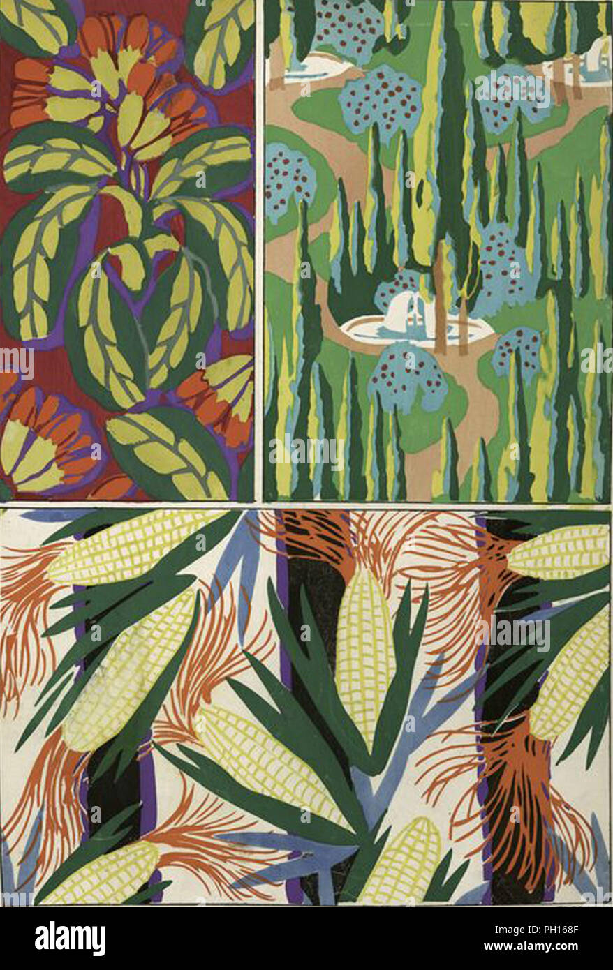 vintage Art Deco era pattern design Stock Photo - Alamy