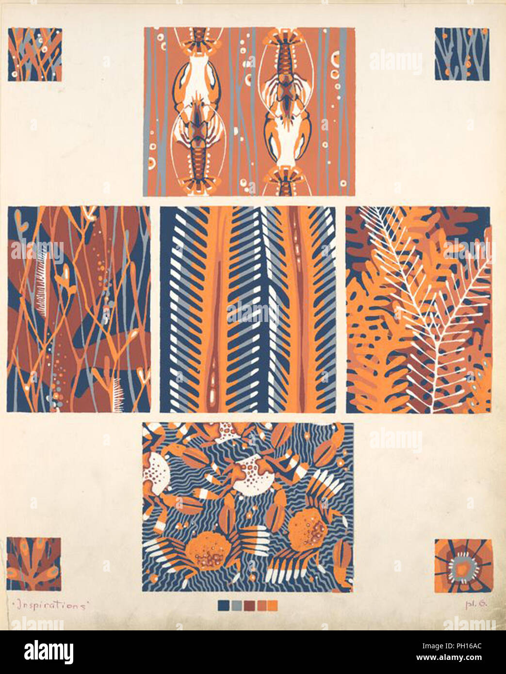 vintage Art Deco era pattern design Stock Photo - Alamy