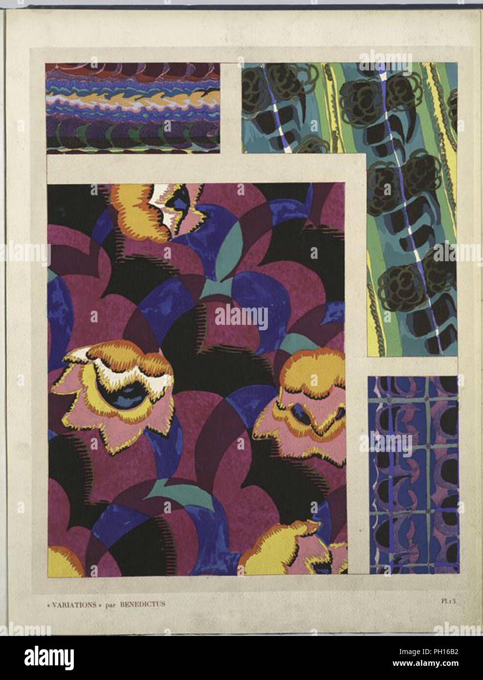 vintage Art Deco era pattern design Stock Photo - Alamy