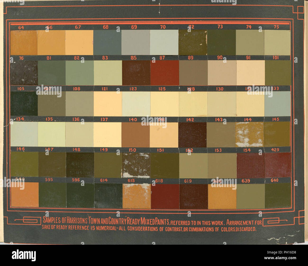 antique colour chart Stock Photo - Alamy