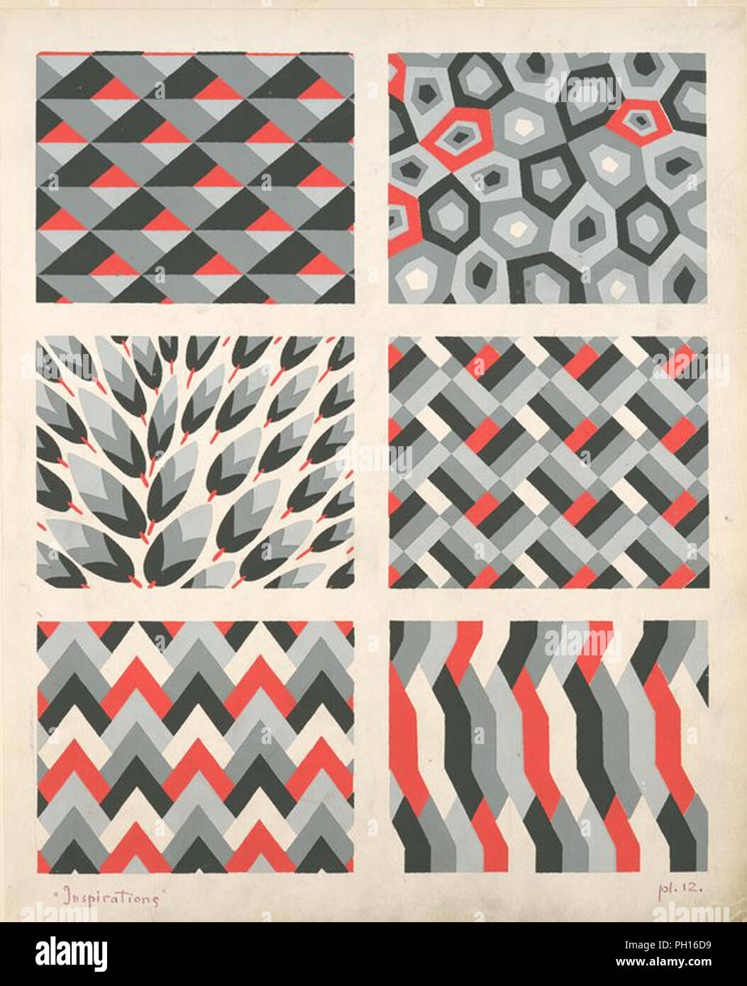 vintage Art Deco era pattern design Stock Photo - Alamy