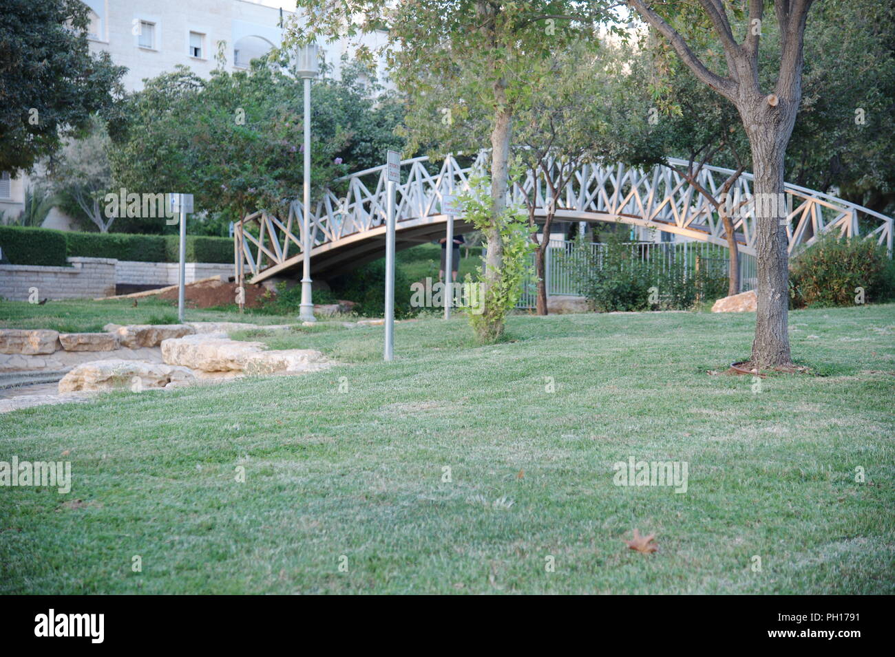 bridge in garden, Modiin, Israel Stock Photo - Alamy