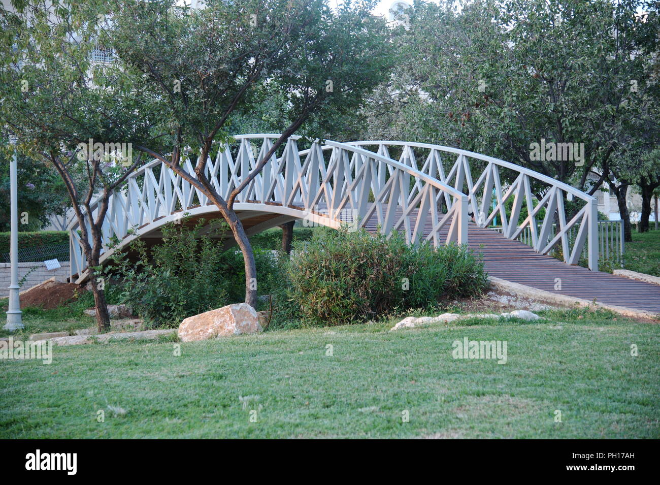 bridge in garden, Modiin, Israel Stock Photo - Alamy