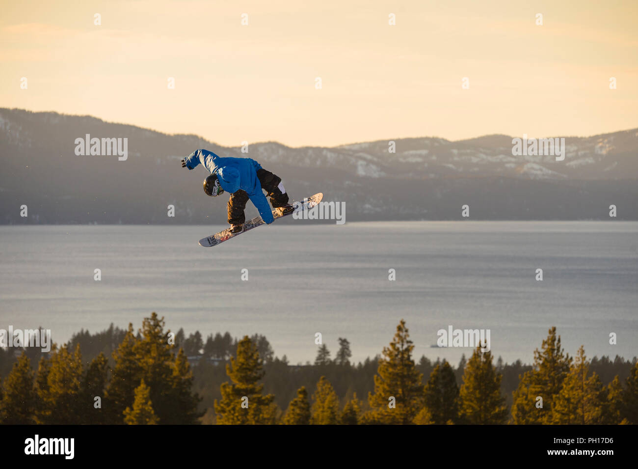 Big Air snowboarding competition at Heavenly Valley Ski Resort in South ...