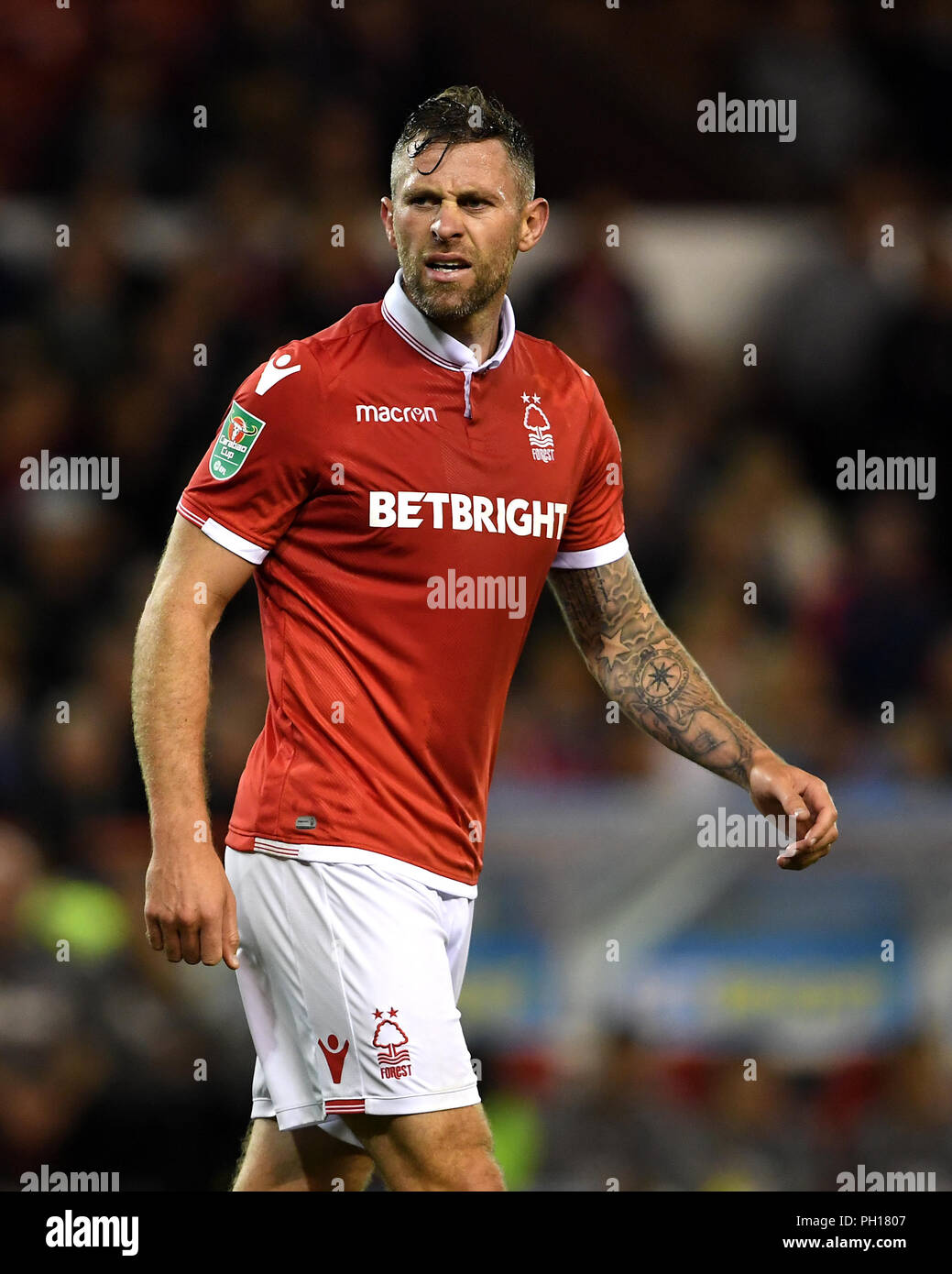 Nottingham Forest's Daryl Murphy during the Carabao Cup, second round ...