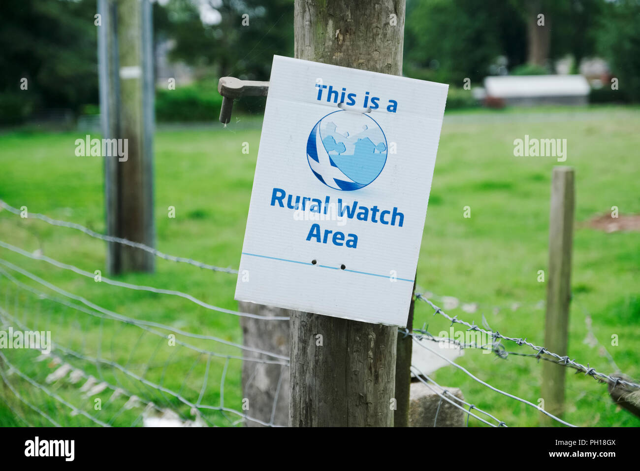 Rural watch neighbourhood area sign in countryside Stock Photo - Alamy