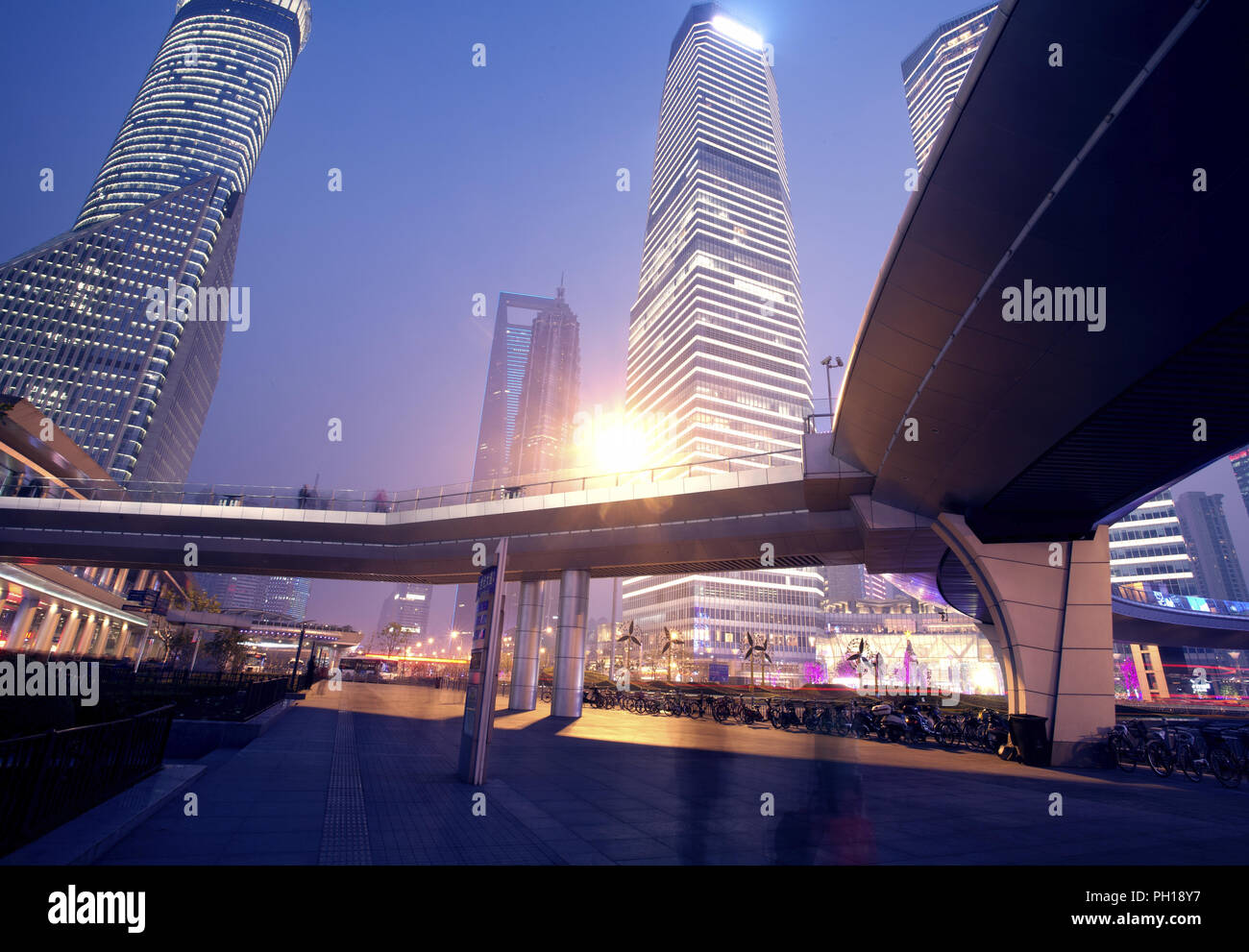 Night view of Shanghai Stock Photo - Alamy