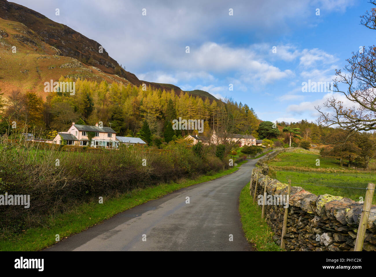 Manesty in the Borrowdale Valley in the Lake District National Park ...