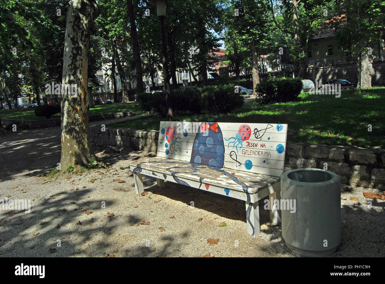 Bihac, Bosnia-Herzegovina. Street art in the town center Stock Photo ...