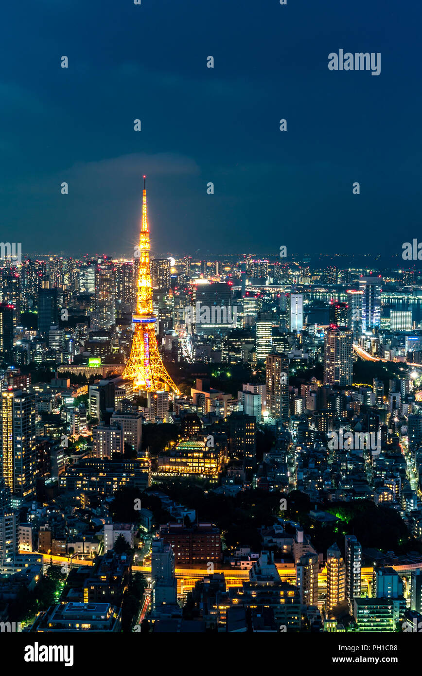 Tokyo Tower, Japan - communication and observation tower Stock Photo ...