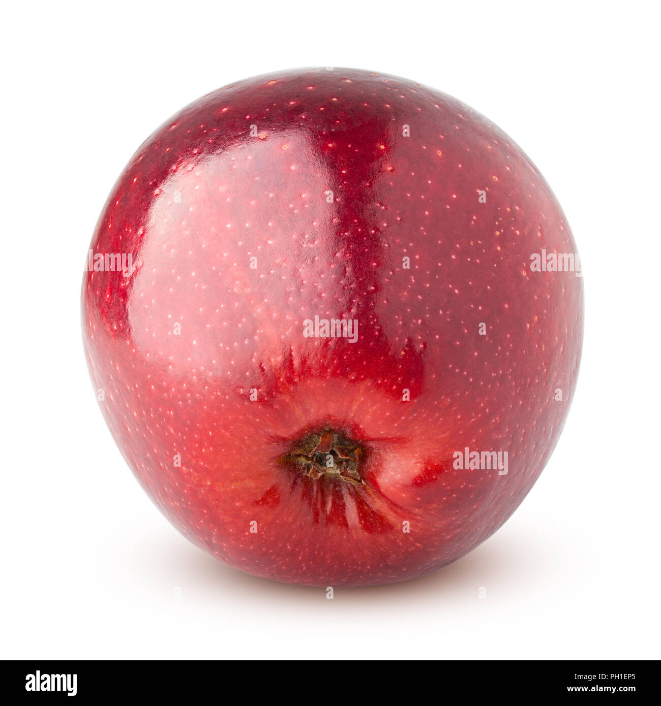 Red juicy apple isolated on white background, clipping path, full depth ...