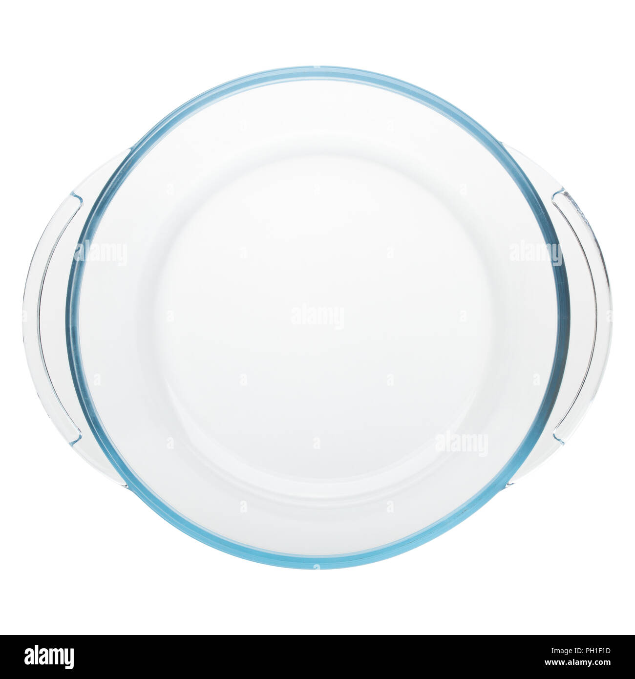 glass refractory baking tray, clipping path, isolated on white ...