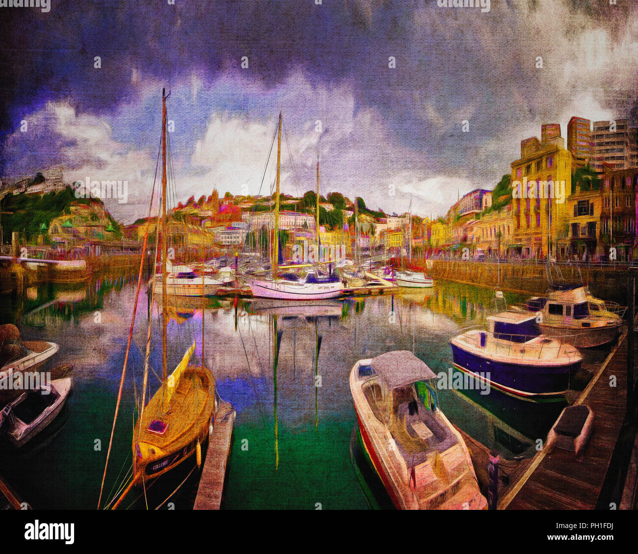 English riviera poster hi-res stock photography and images - Alamy