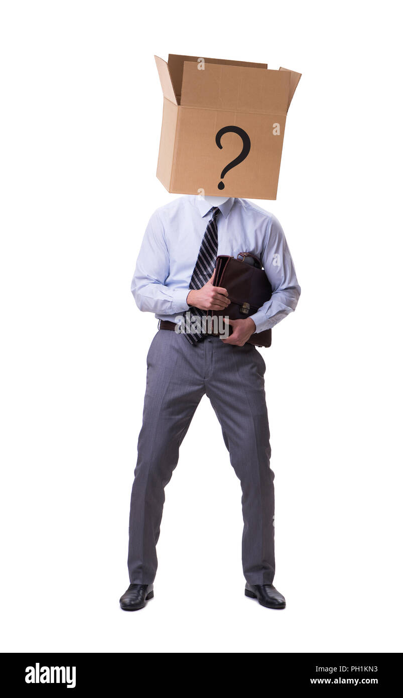 Businessman asking questions in business concept Stock Photo - Alamy