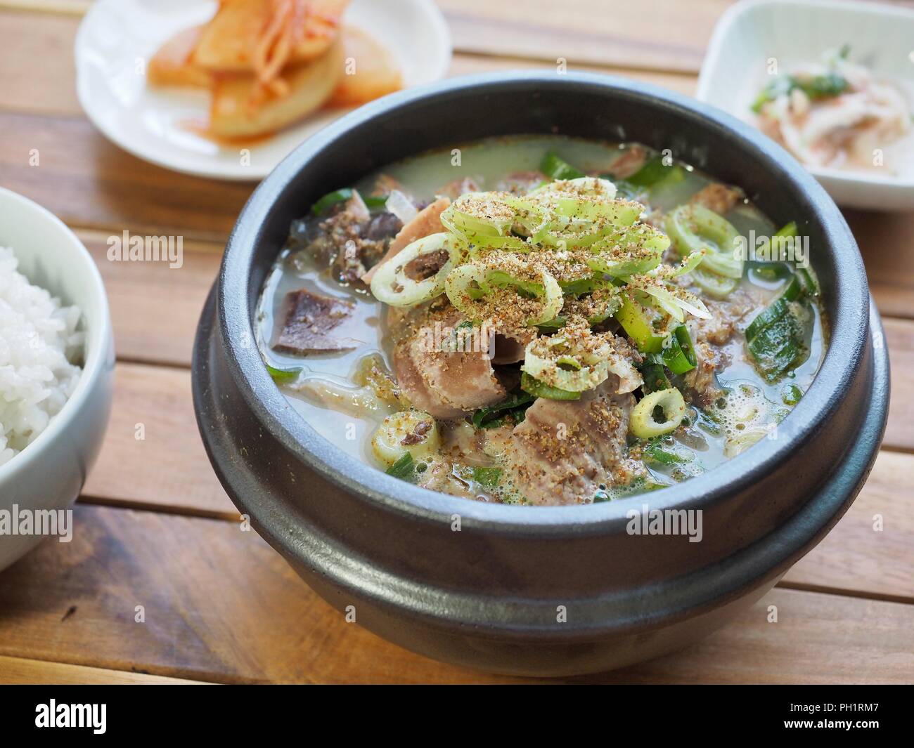 Korean food Sundae soup, sundae gukbap Stock Photo - Alamy
