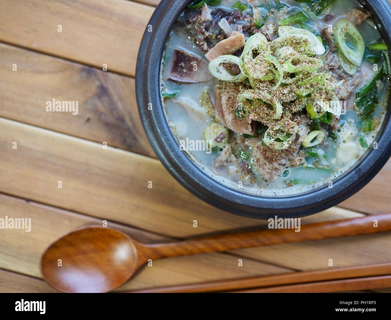 Korean food Sundae soup, sundae gukbap Stock Photo - Alamy