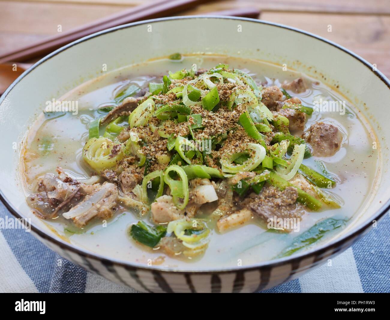 Korean food Sundae soup, sundae gukbap Stock Photo - Alamy