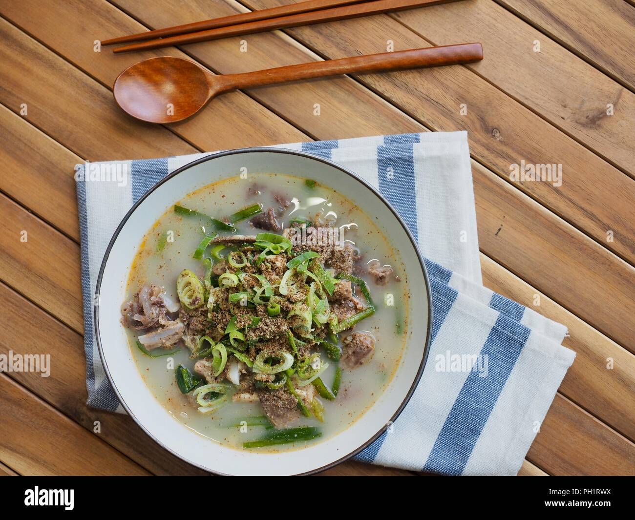 Korean food Sundae soup, sundae gukbap Stock Photo - Alamy