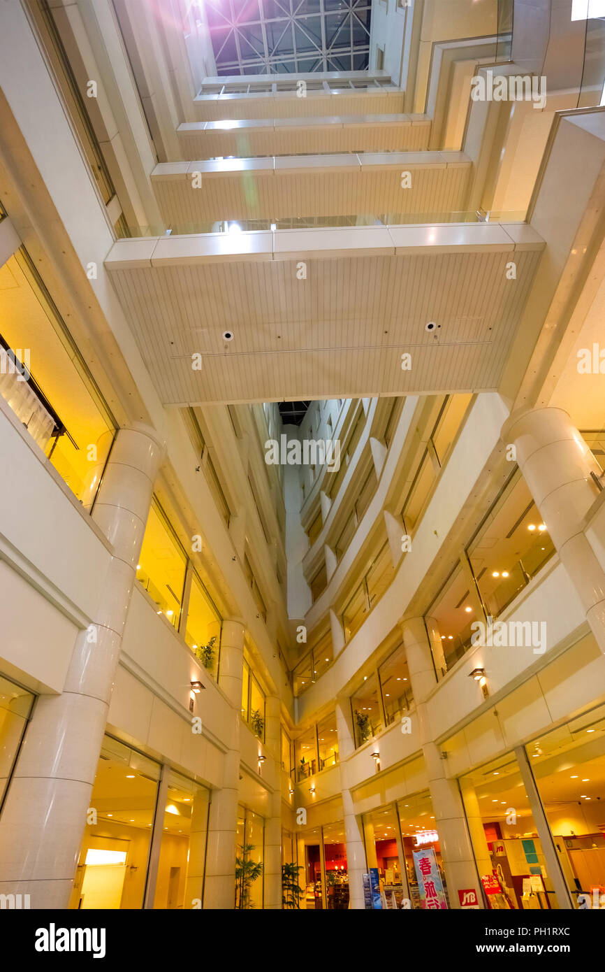 TOKYO, JAPAN - APRIL 25 2018: Funabori Tower Hall & Funabori Tower is a ...