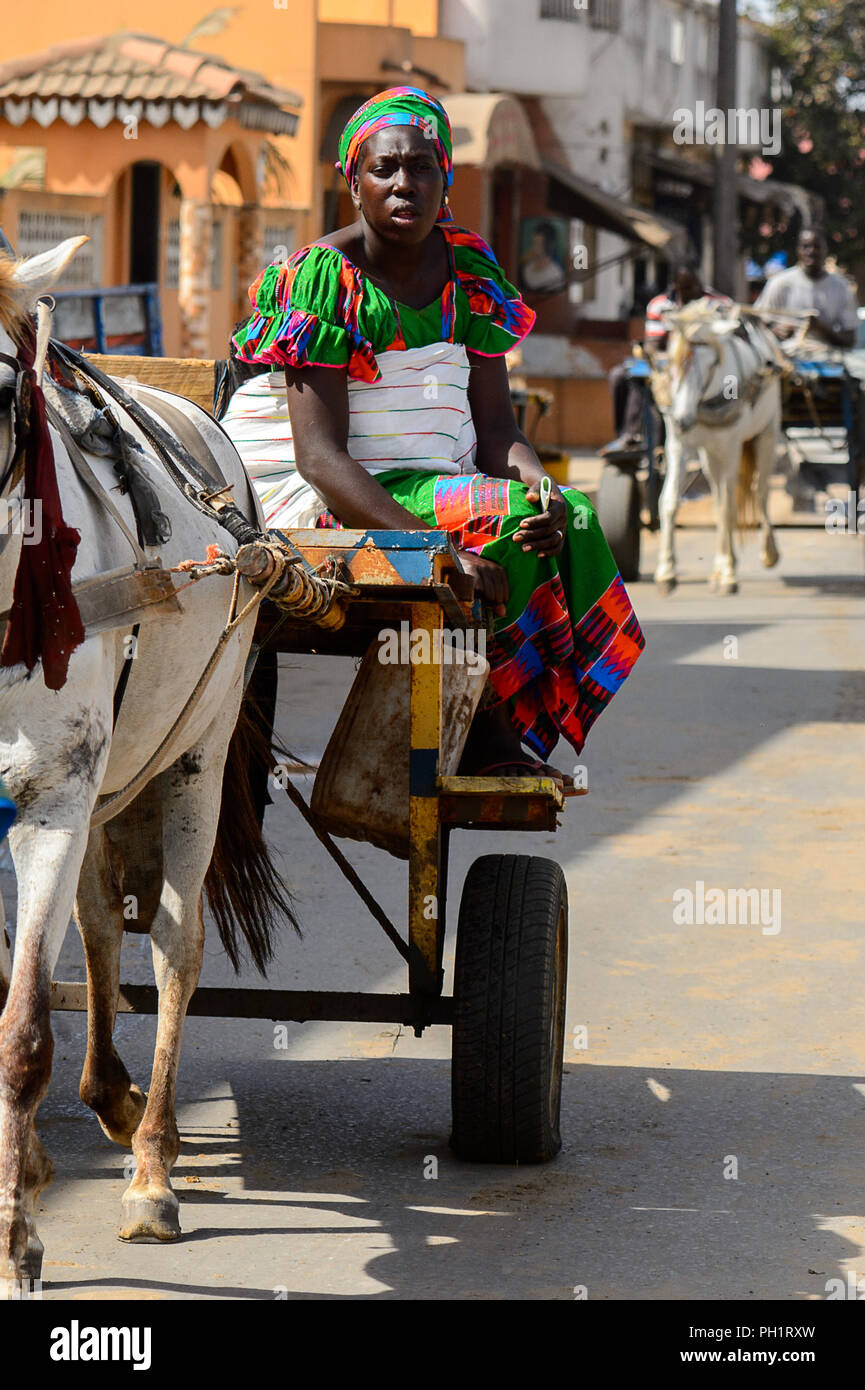 KAYAR, SENEGAL - APR 27, 2017: Unidentified Senegalese woman in ...