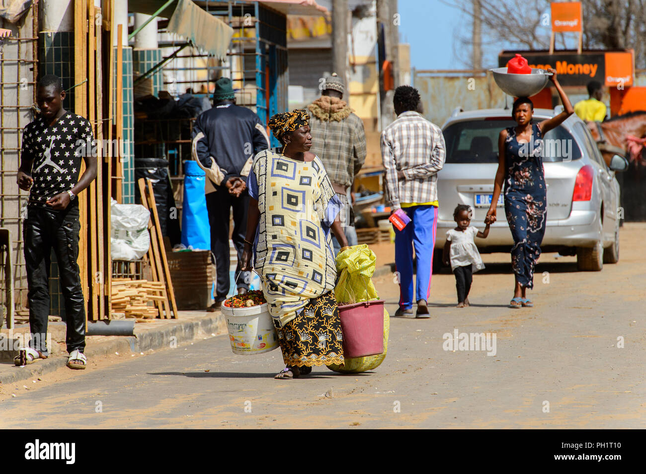 KAYAR, SENEGAL - APR 27, 2017: Unidentified Senegalese woman in ...