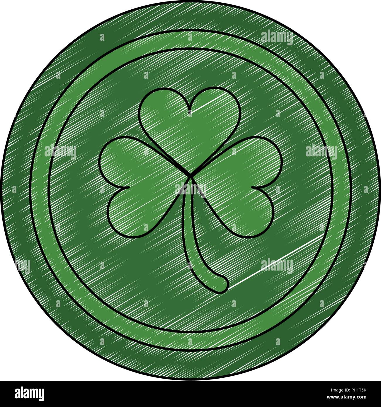 Irish coin Stock Vector Images - Alamy