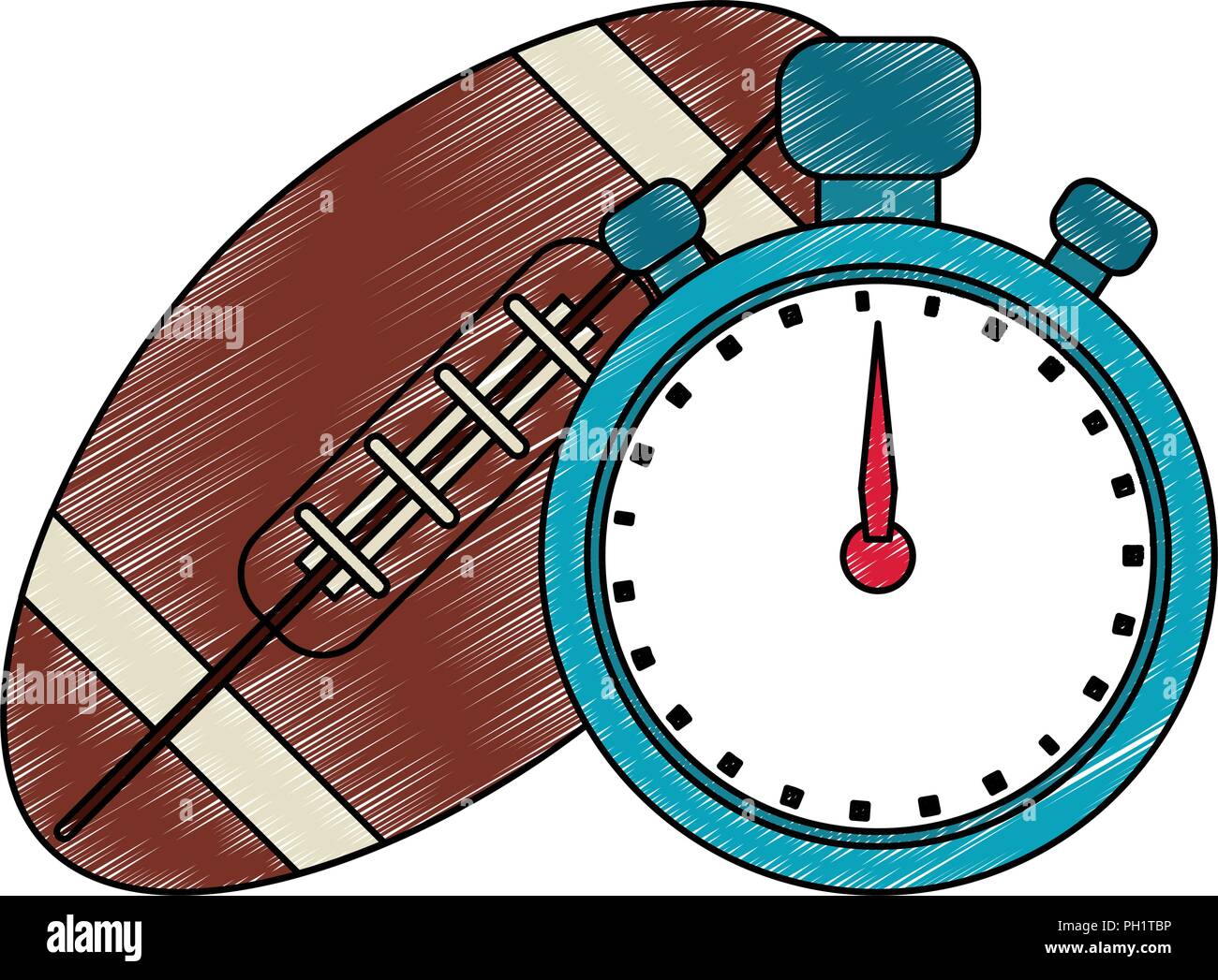 Football ball and timer scribble Stock Vector Image & Art - Alamy