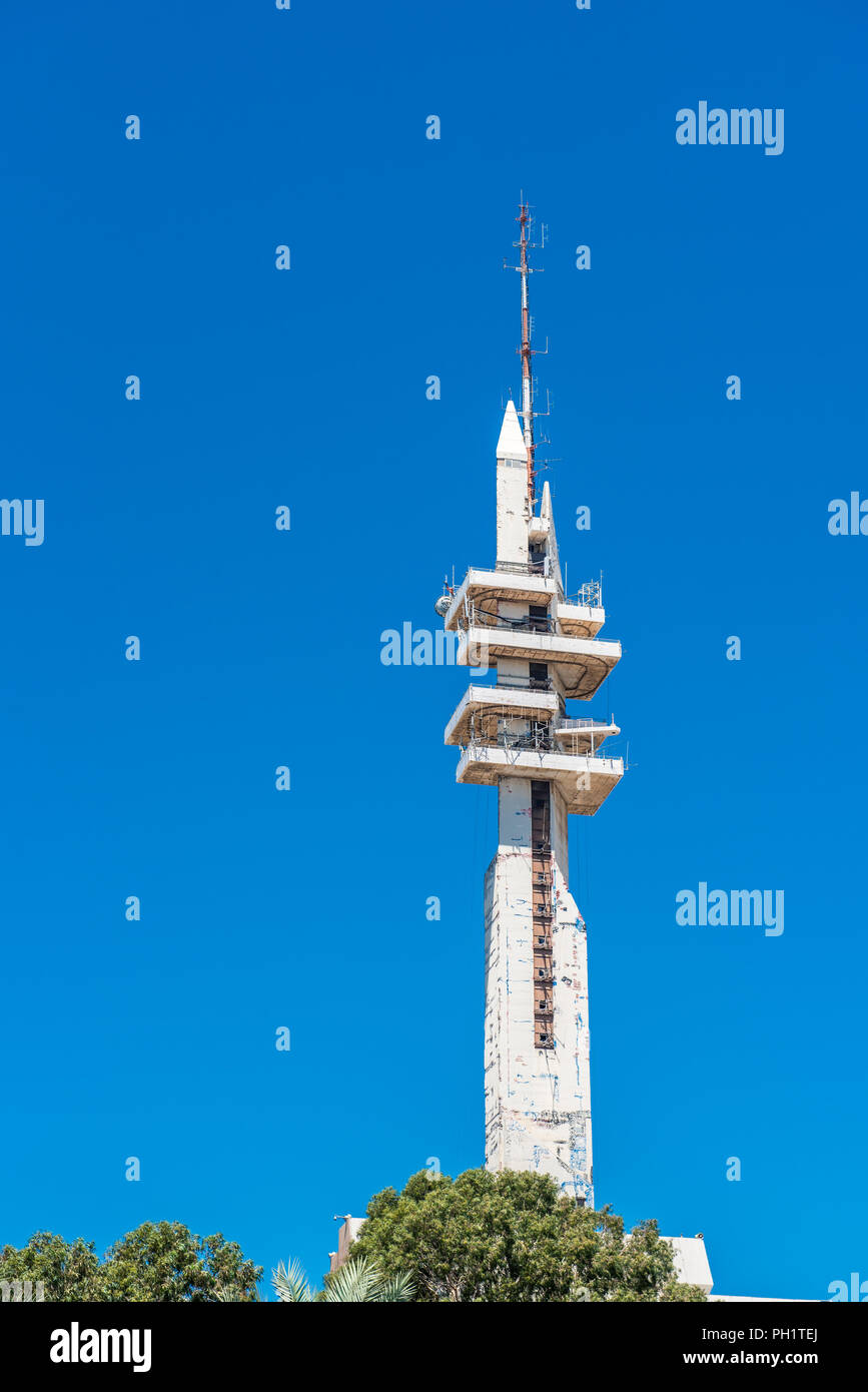 Israel, Tel Aviv - 18 August 2018: Marganit tower in Hakirya designed ...
