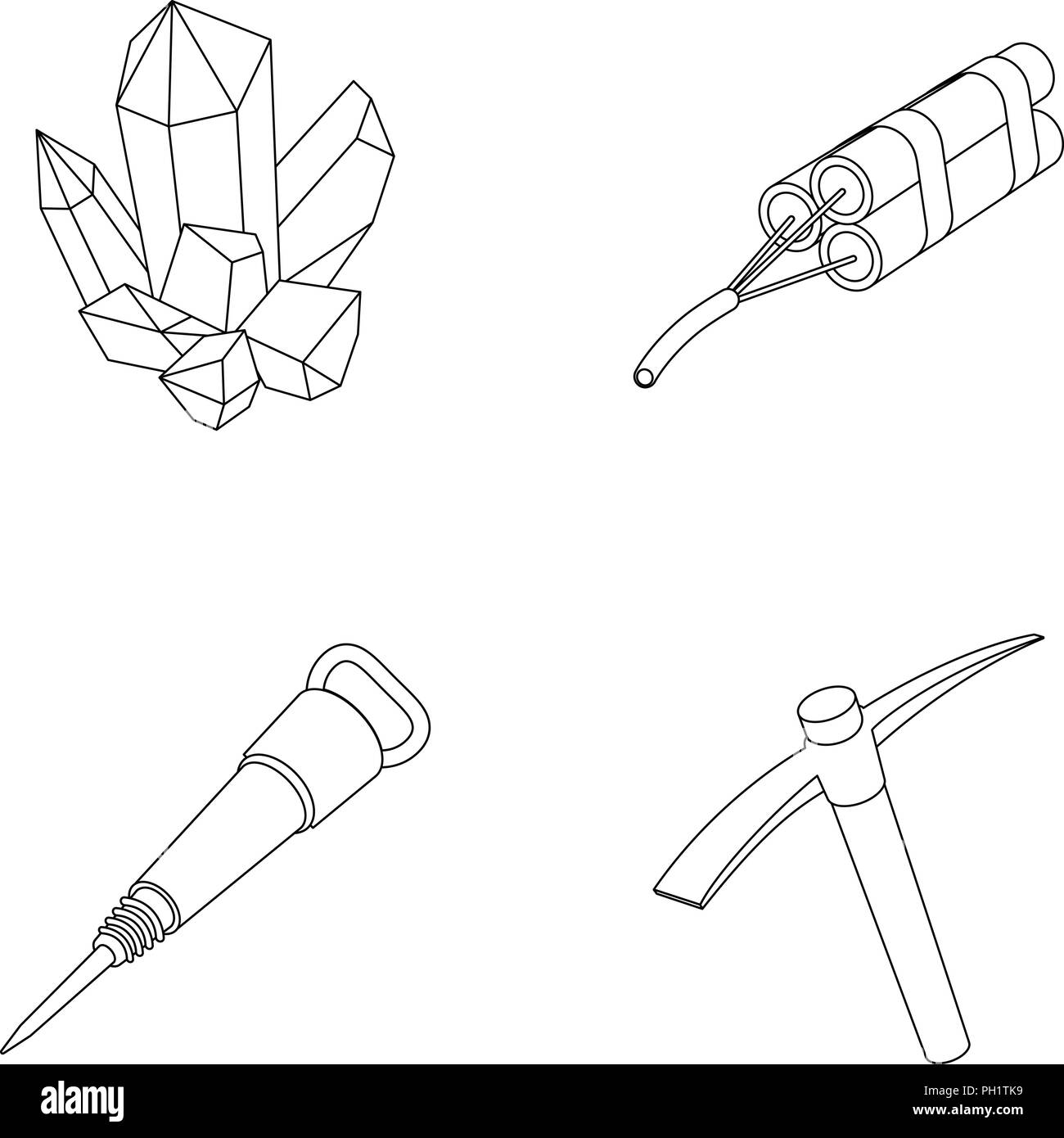 business,collection,crystals,equipment,explosives,hand,icon ...