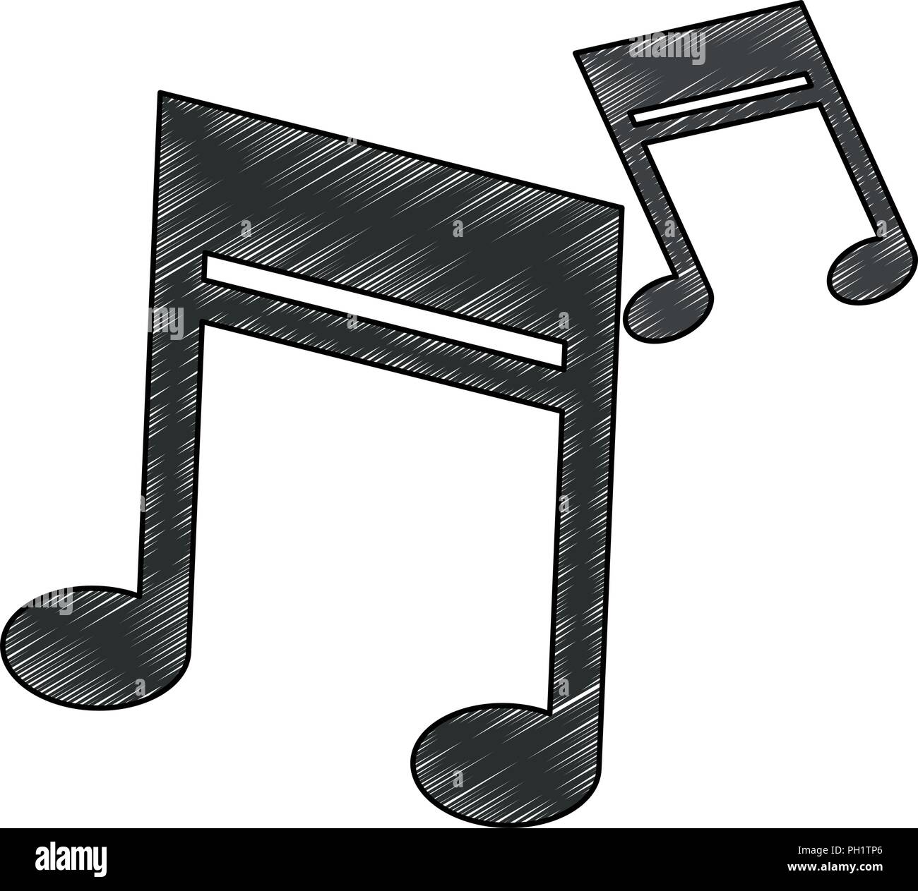 Music notes symbol scribble Stock Vector Image & Art - Alamy