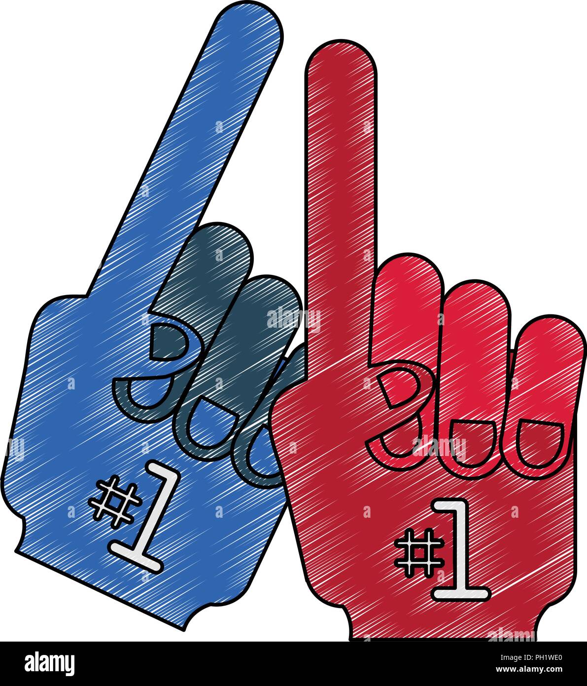 Number one fan Stock Vector Images - Alamy