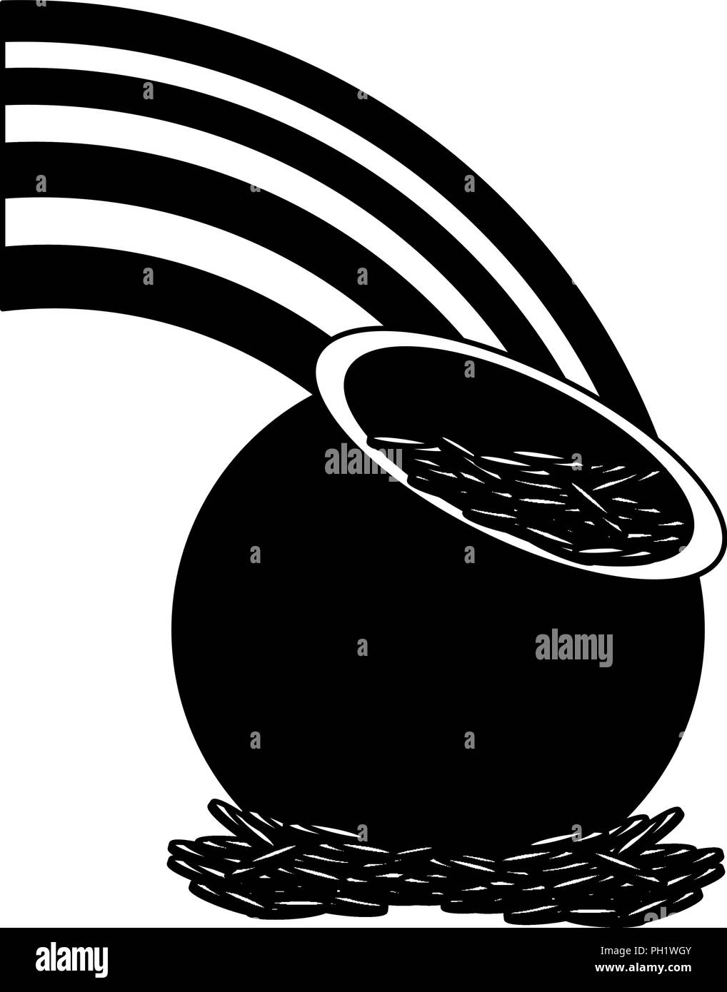 Golden coins in black Stock Vector Images - Alamy