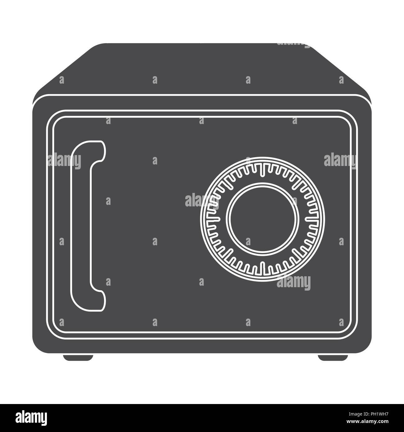 Safe icon in black style isolated on white background. Hotel symbol ...