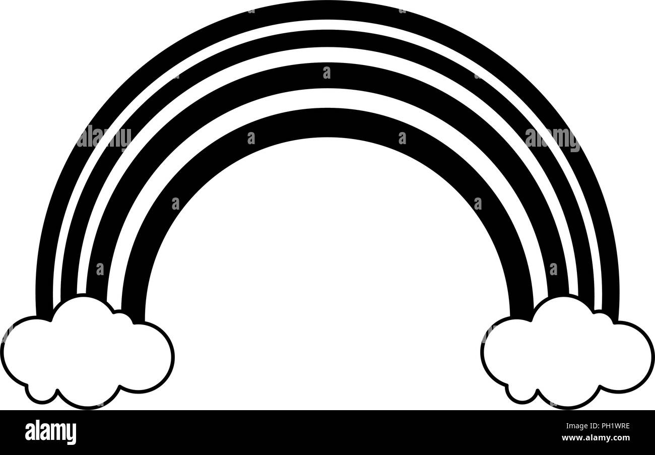 Rainbow rain clouds Black and White Stock Photos & Images - Alamy