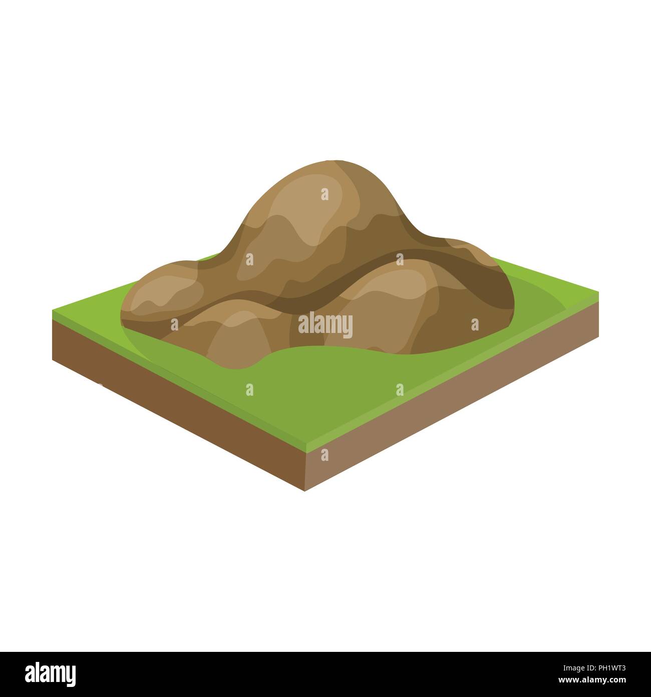 Mountains, rocks and landscape. Relief and mountains single icon in ...