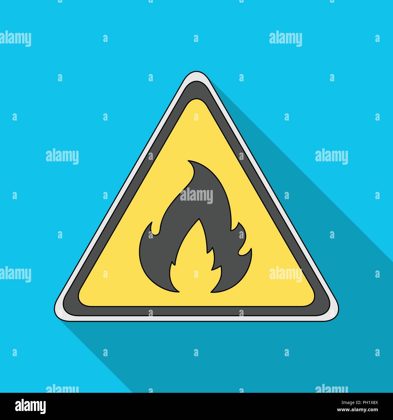 Sign of flammability.Oil single icon in flat style vector symbol stock ...