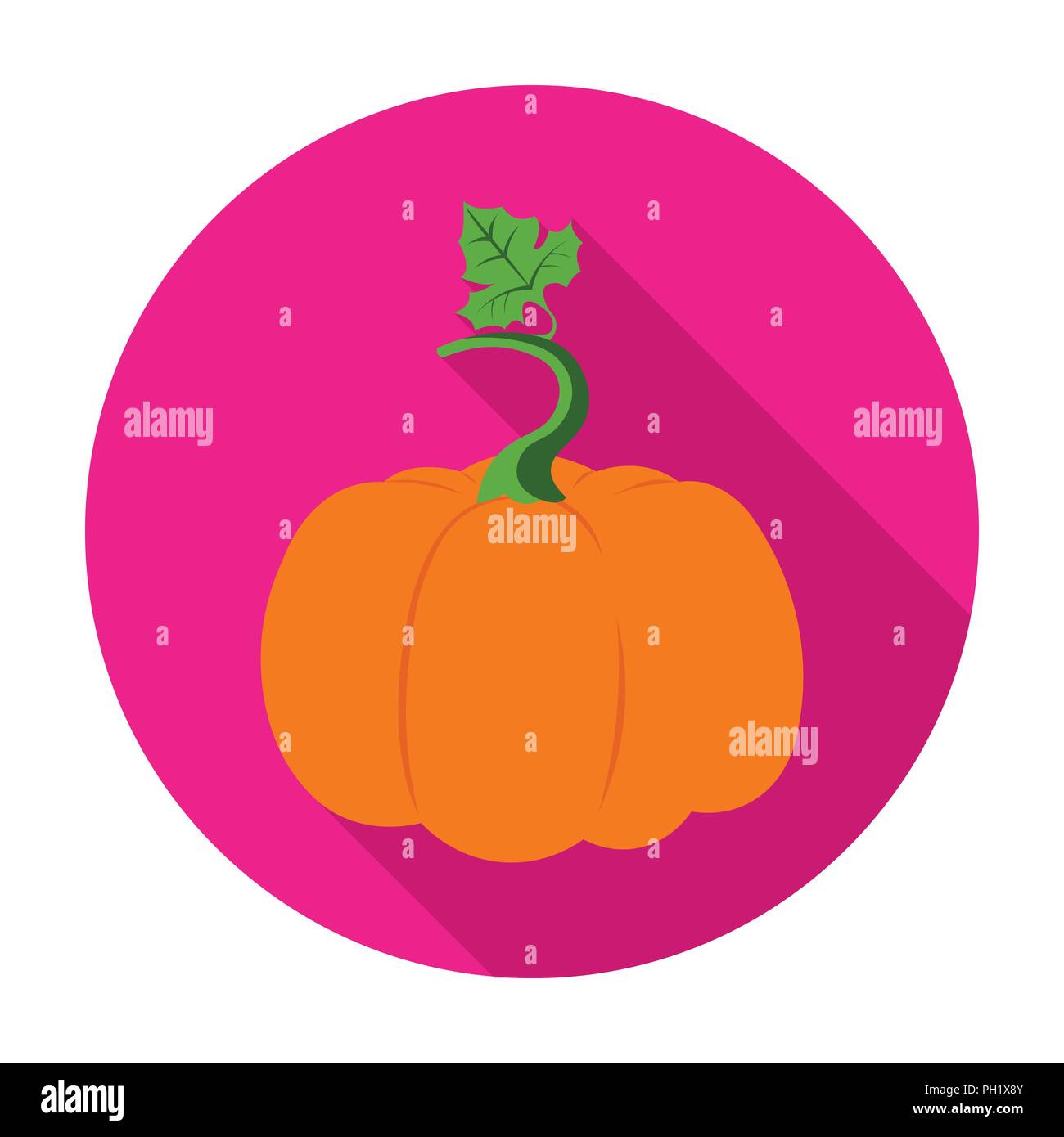Pumpkin icon in flat style isolated on white background. Plant symbol ...