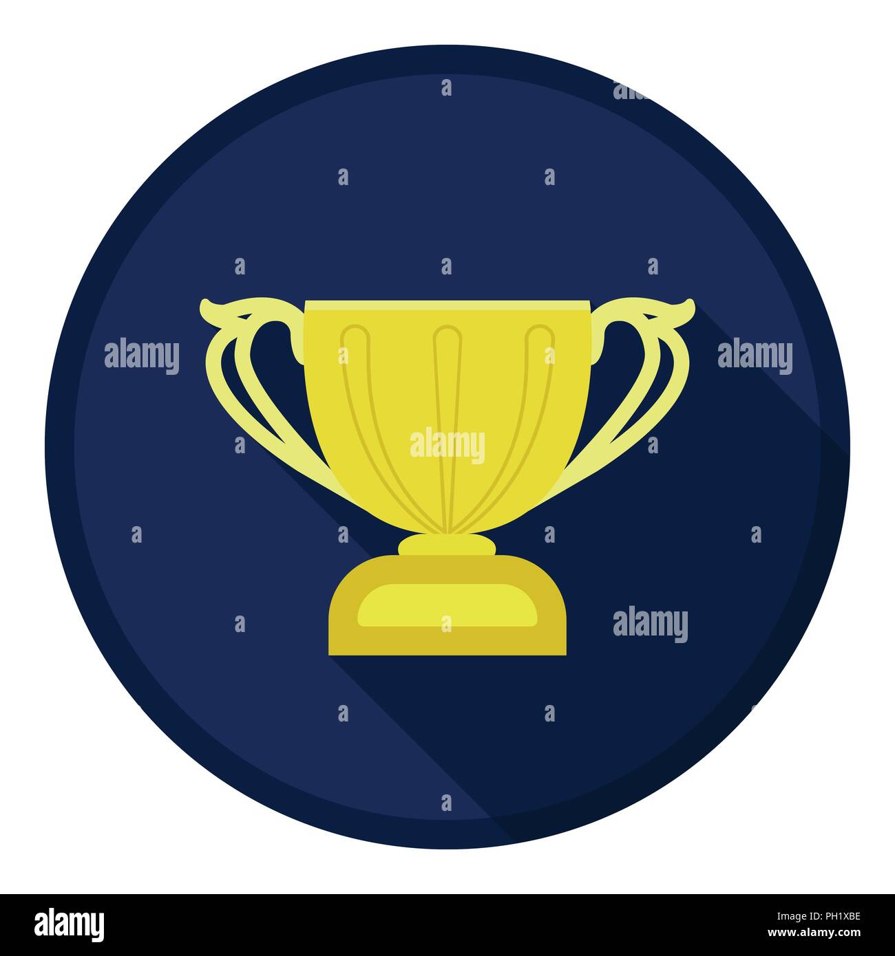 Challenge cup icon in flat style isolated on white background. Winner ...