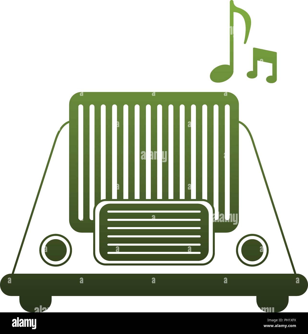 Vintage radio green Stock Vector Images - Alamy