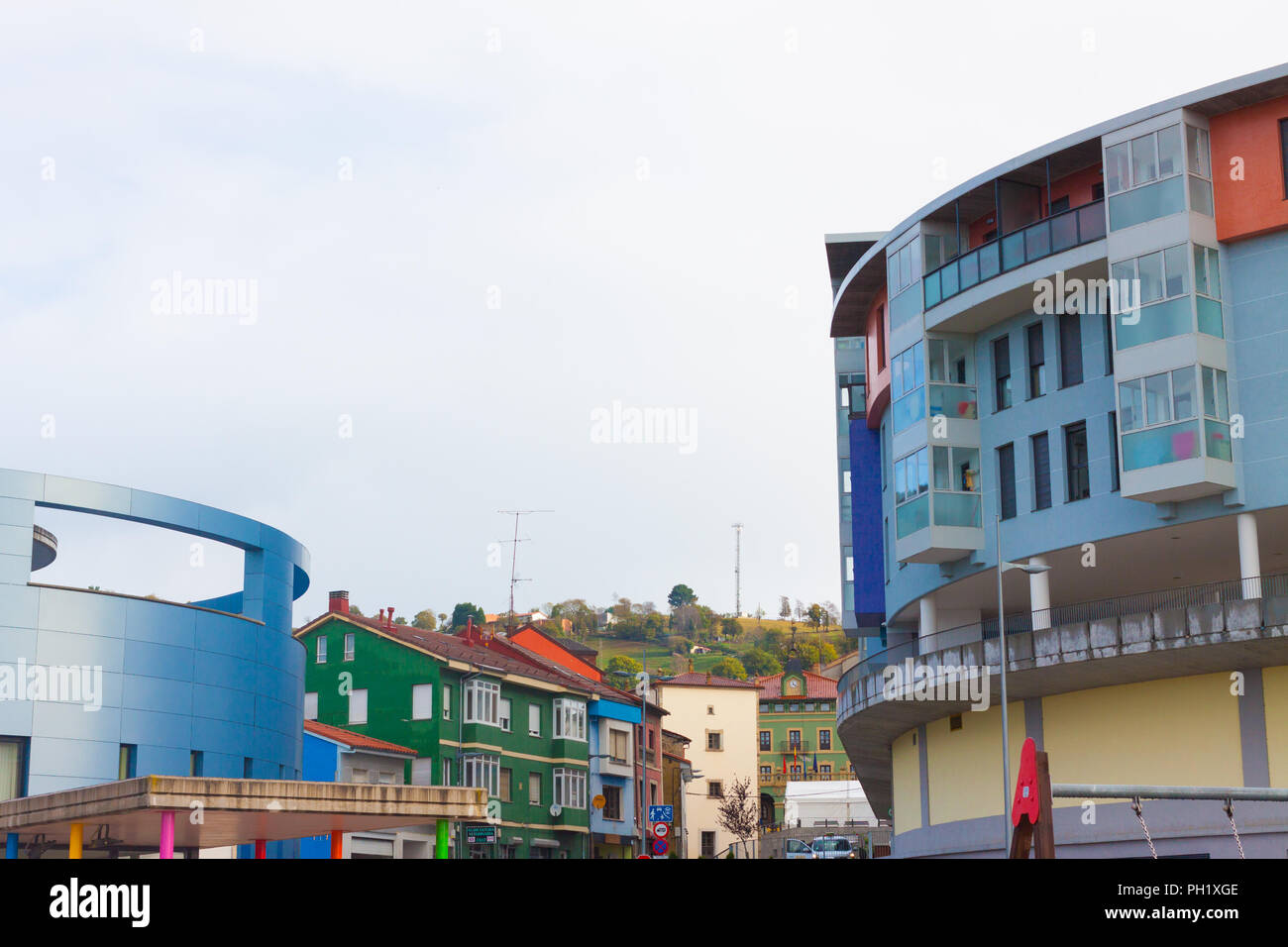 Bus station in Tineo, Asturias, Spain Stock Photo - Alamy