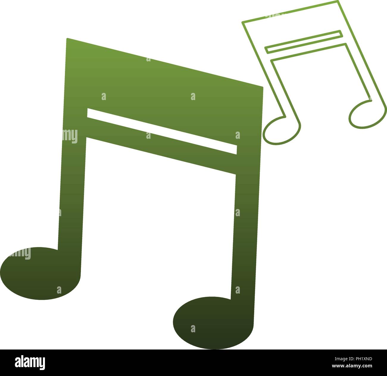 Music notes symbol green lines Stock Vector Image & Art - Alamy