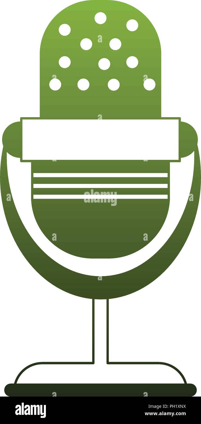 Vintage radio microphone green lines Stock Vector Image & Art - Alamy