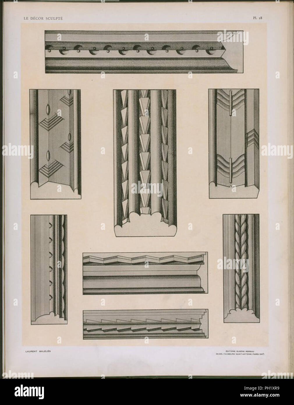 architectural mouldings samples Stock Photo - Alamy