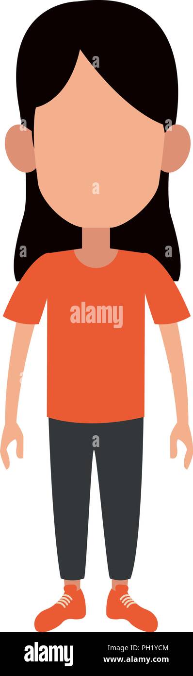 Girl faceless cartoon Stock Vector Image & Art - Alamy