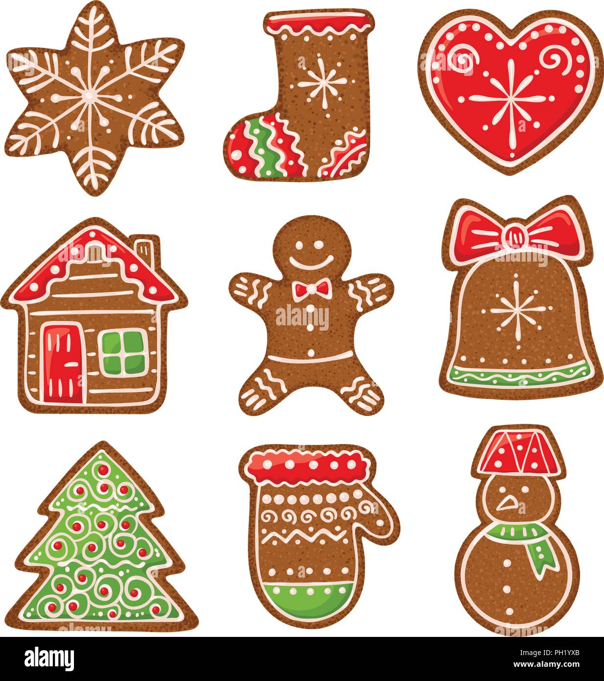 gingerbread vector collection Stock Vector Image & Art - Alamy